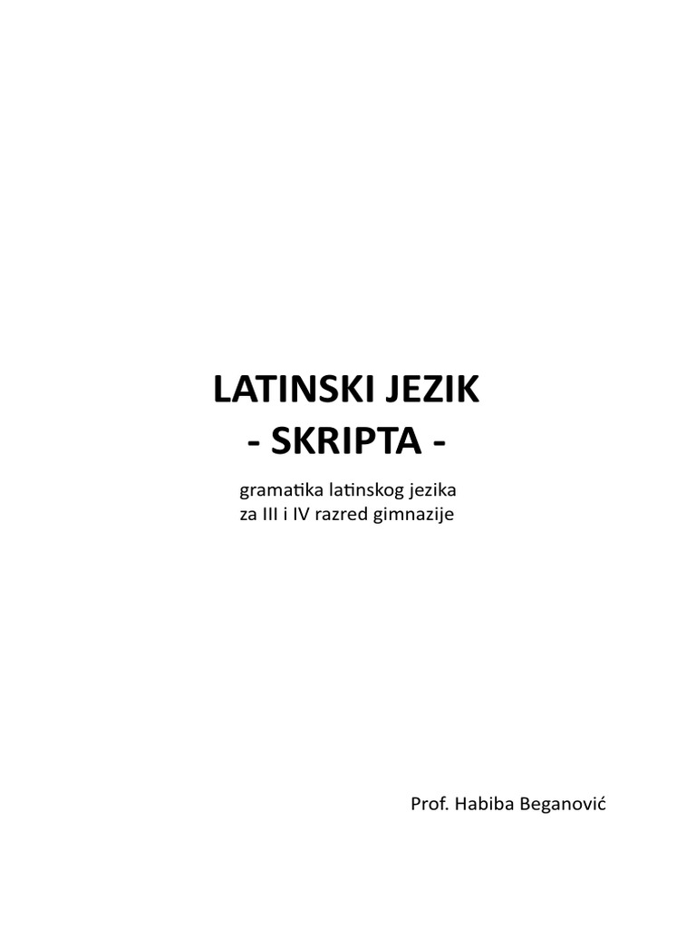 Latinski Skripta 3,40KM | PDF