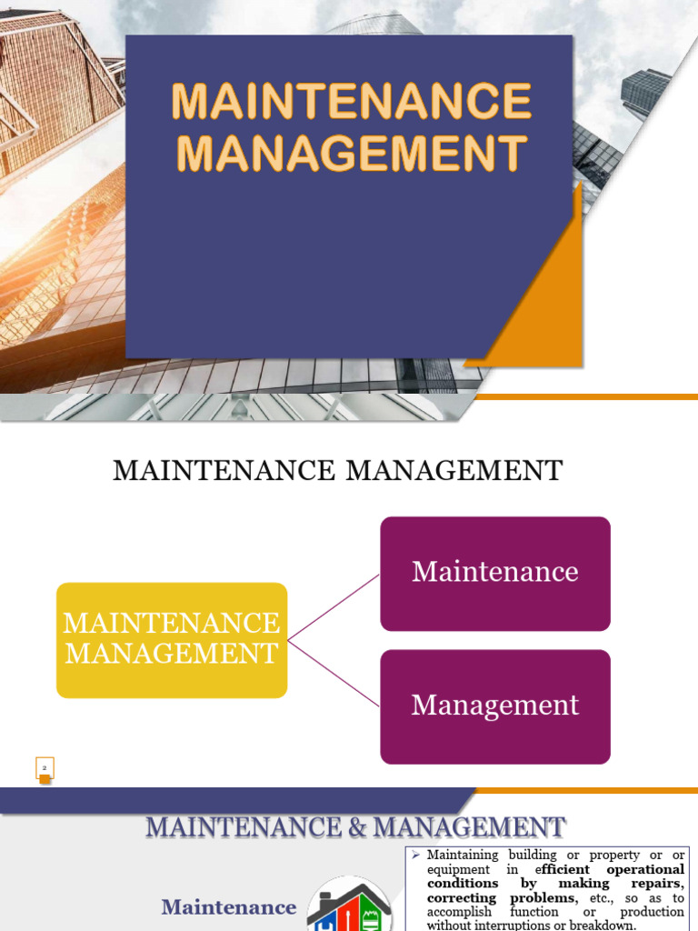 5 Maintenance Management (Autosaved) | PDF | Employment | Outsourcing