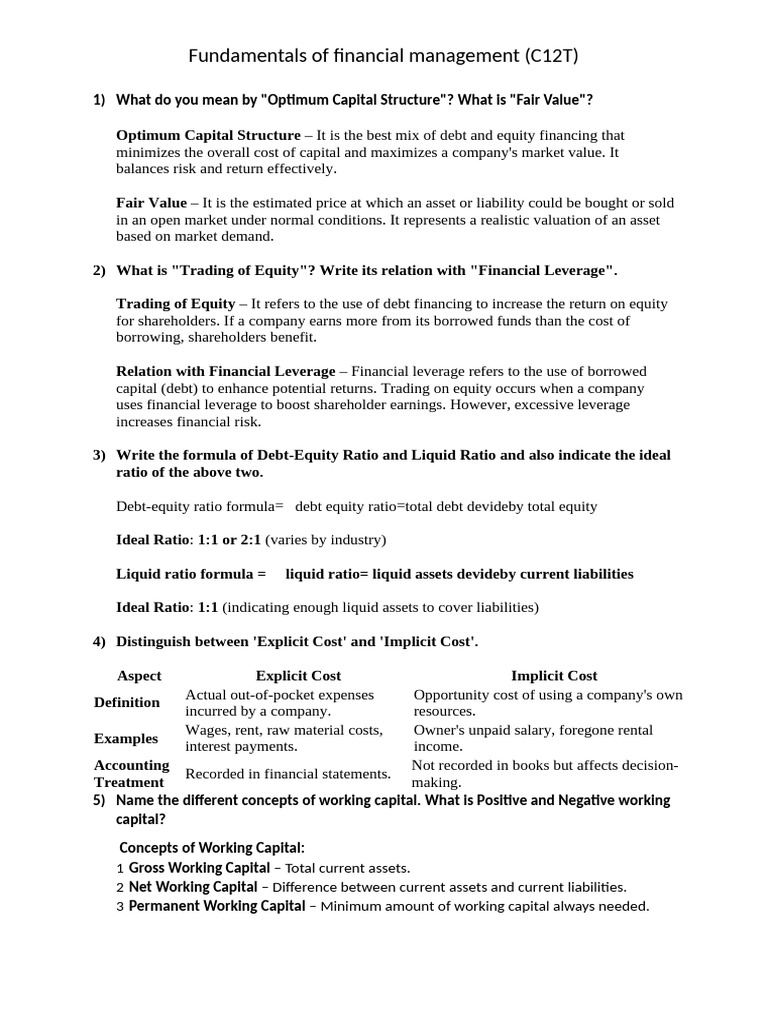 Fundamentals of Financial Management C12T | PDF | Cost Of Capital ...