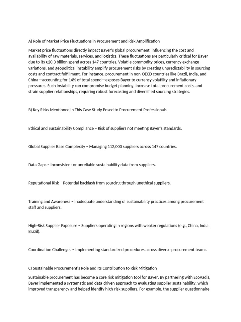 Case Study Procurement & Inventory | PDF