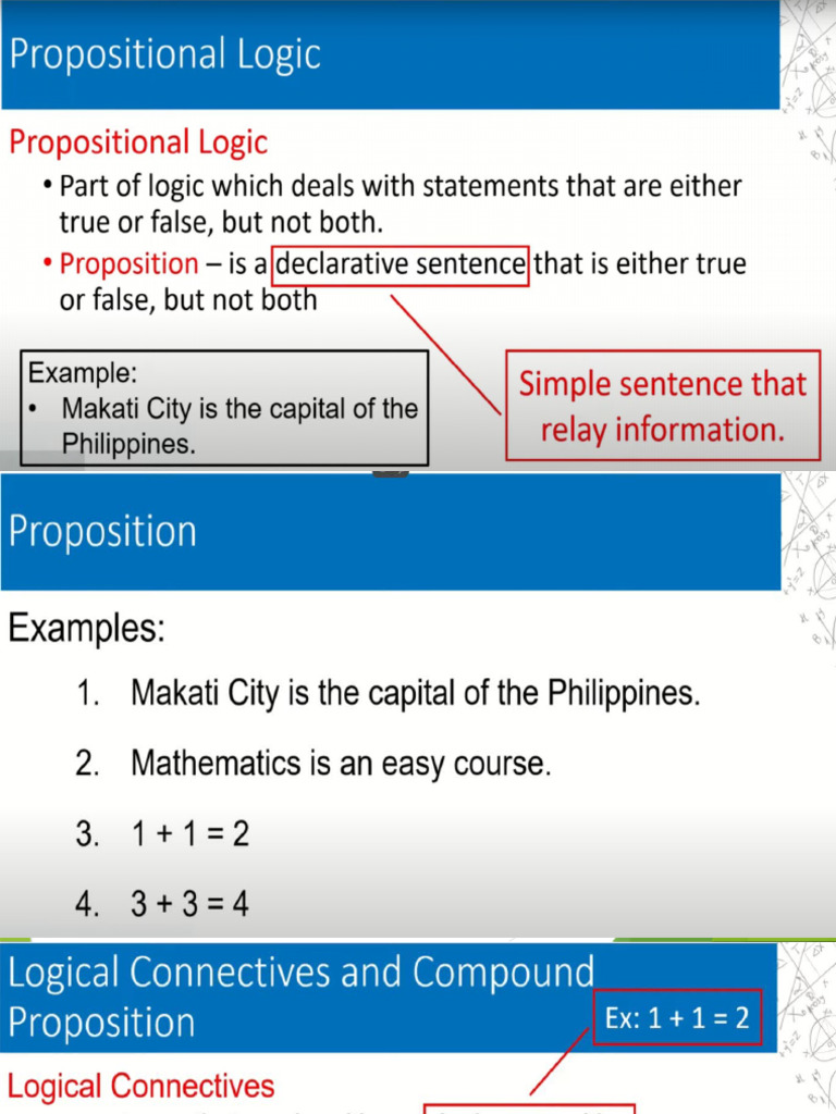 Math Class and School Attendance Logic | PDF