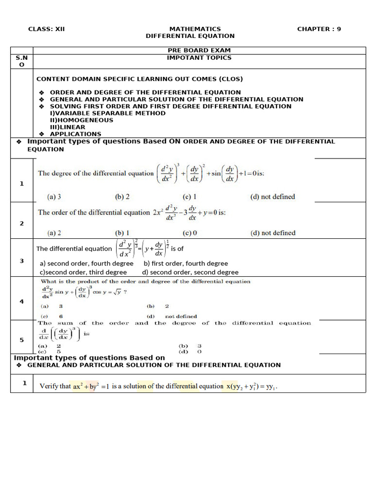 Differential Equation | PDF