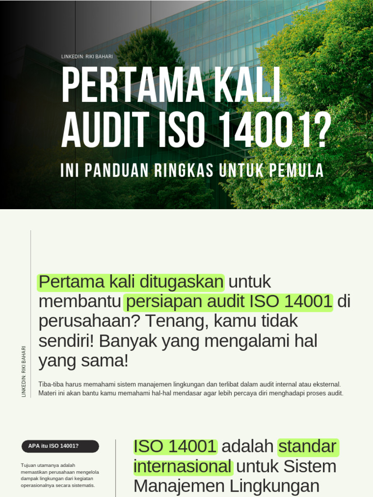 Panduan Audit ISO 14001 Untuk Pemula | PDF