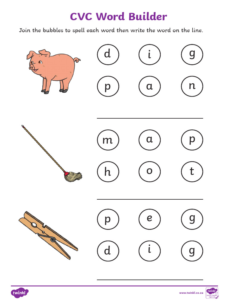 CVC Word Builder | PDF