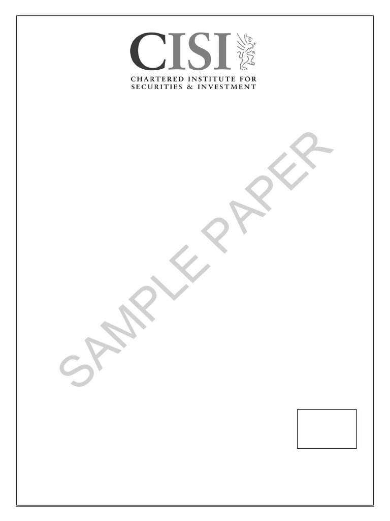 CISI Level 3 Financial Crime Exam Sample | PDF | Money Laundering | Crimes
