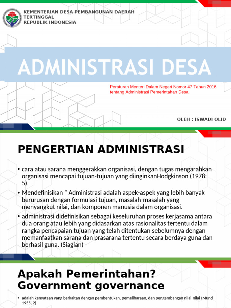 Administrasi Pemerintahan Desa | PDF