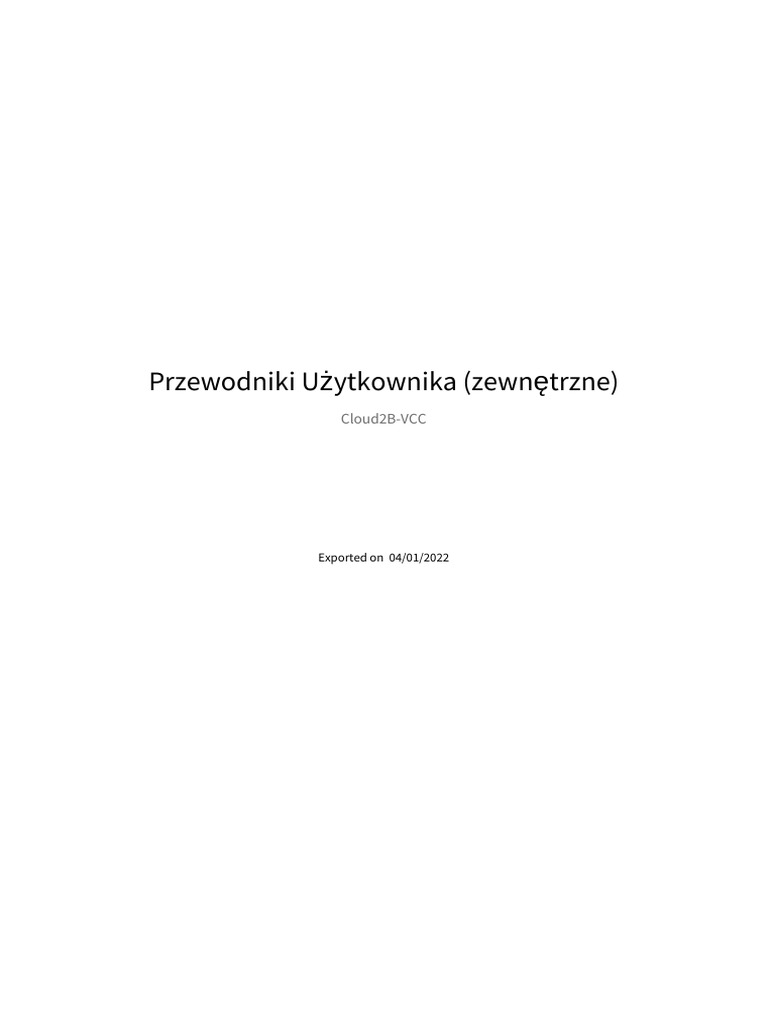 Przewodniki Użytkownika | PDF