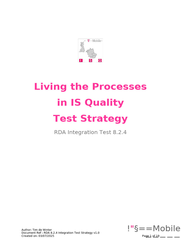 RDA 8.2.4 Integration Test Strategy | PDF | Software Testing | Systems ...