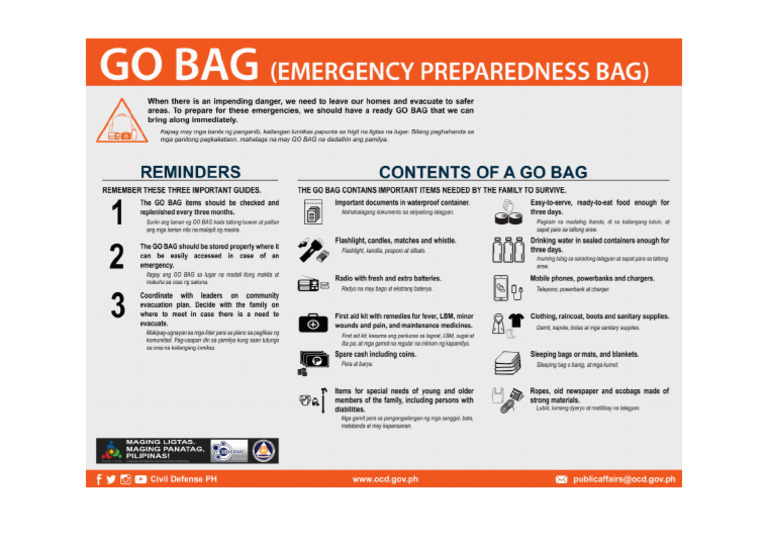 Go Bag Checklist Handout | PDF