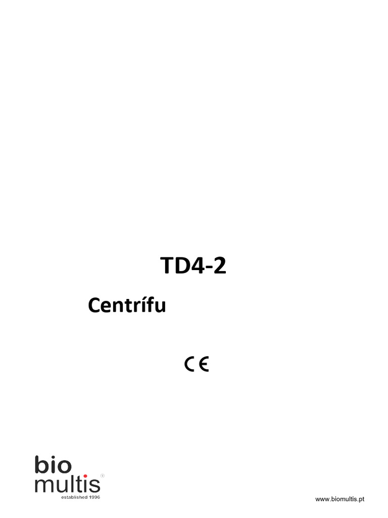 TD4 2 Manual em Portugues | PDF | Centrífuga