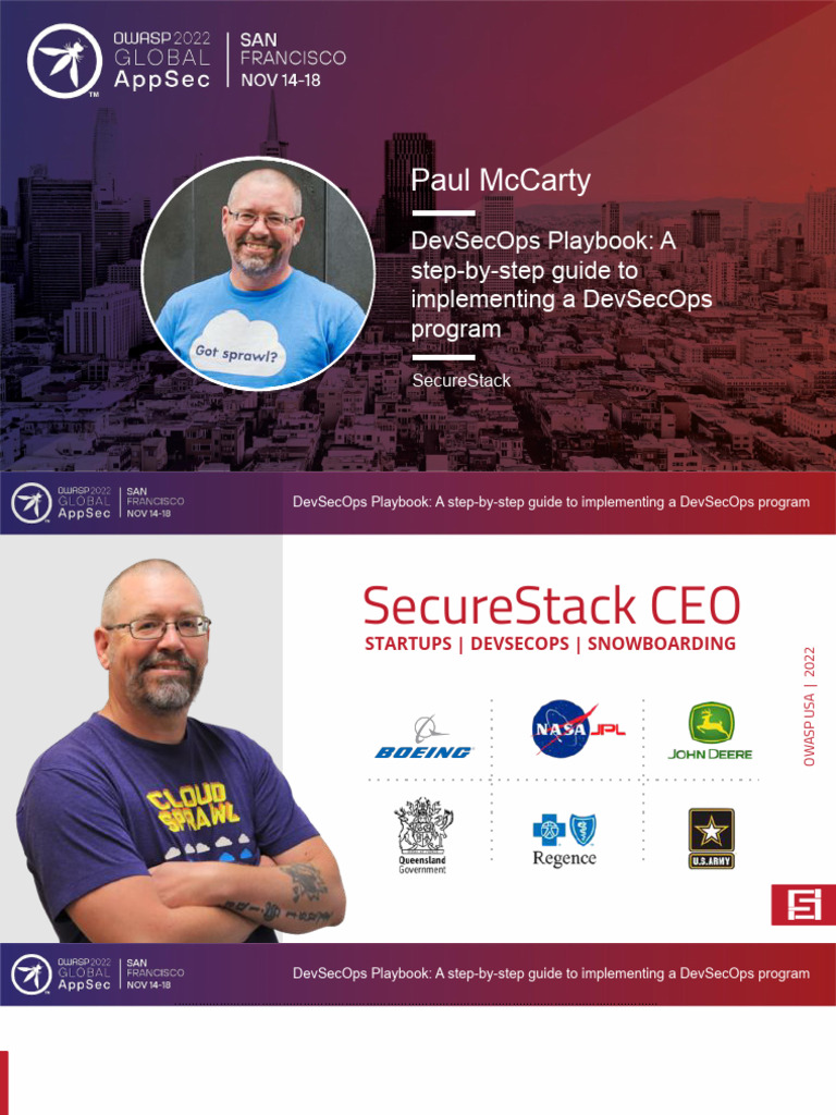 Owasp Presentation Globalappsec2022 Devsecops Playbook | PDF | Computing | Information Technology