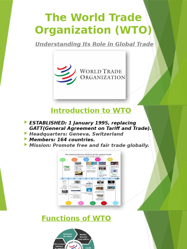The World Trade Organization (WTO) | PDF