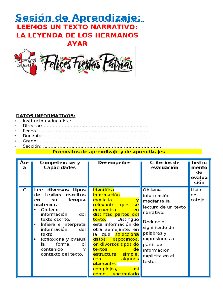 La Leyenda de Los Hermanos Ayar | PDF | Imperio Inca | Información