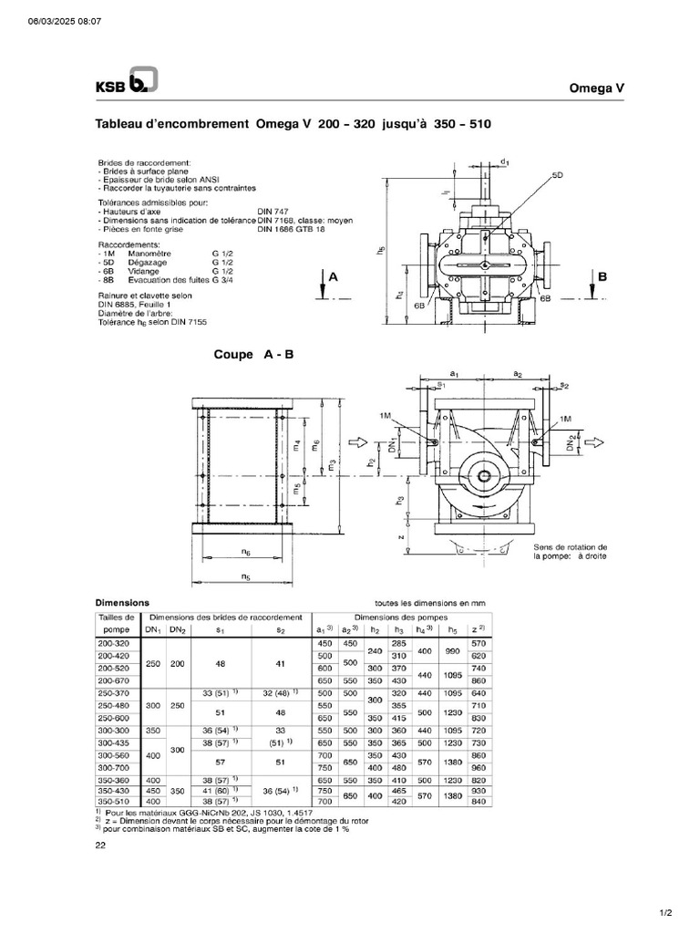 Pompe Plant de Joint KSB Omega 22-23 | PDF