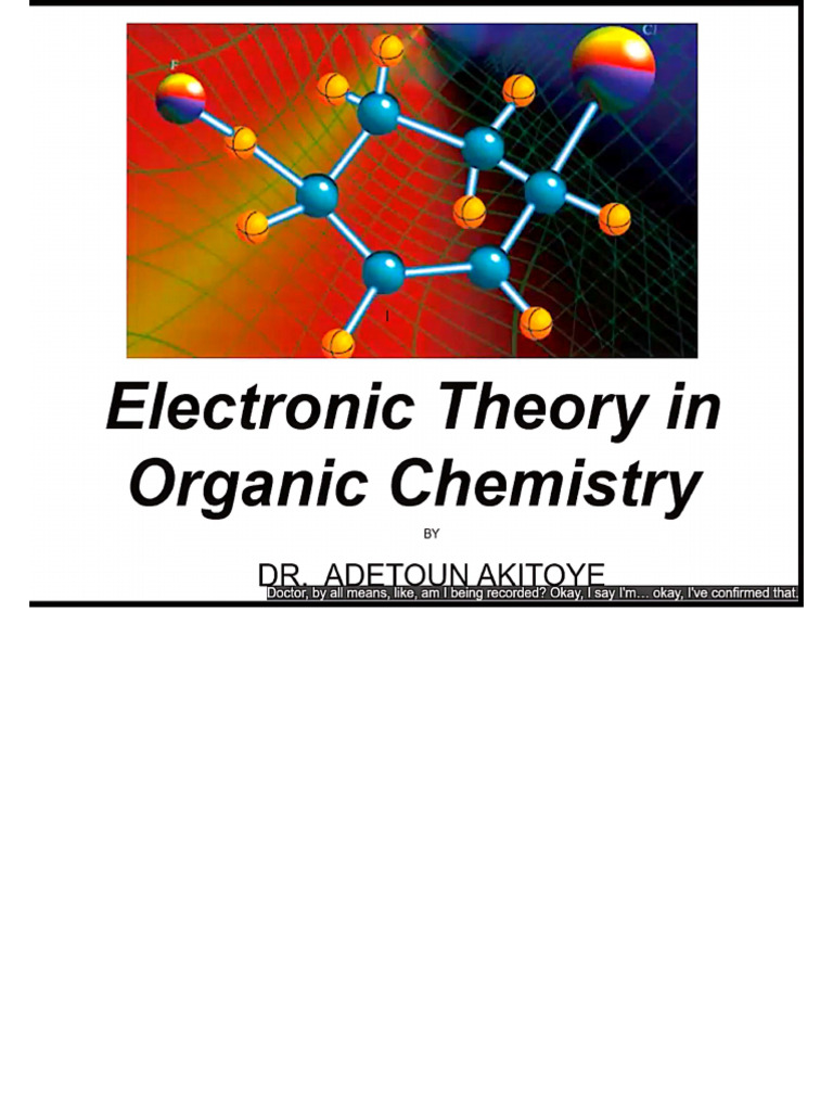 Electronic Theory in Org. Chem | PDF