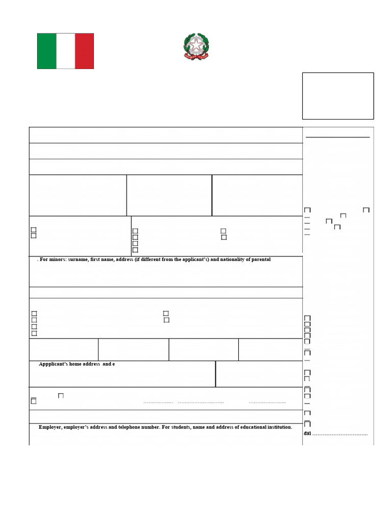 Italian National Application Form 2 | PDF | Travel Visa | Justice