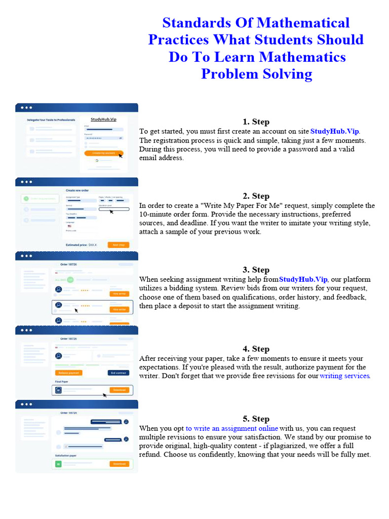 Standards of Mathematical Practices What Students Should Do To Learn ...