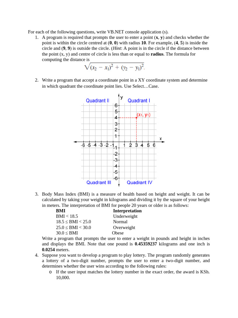 VB.NET Console Applications Guide | PDF | Body Mass Index
