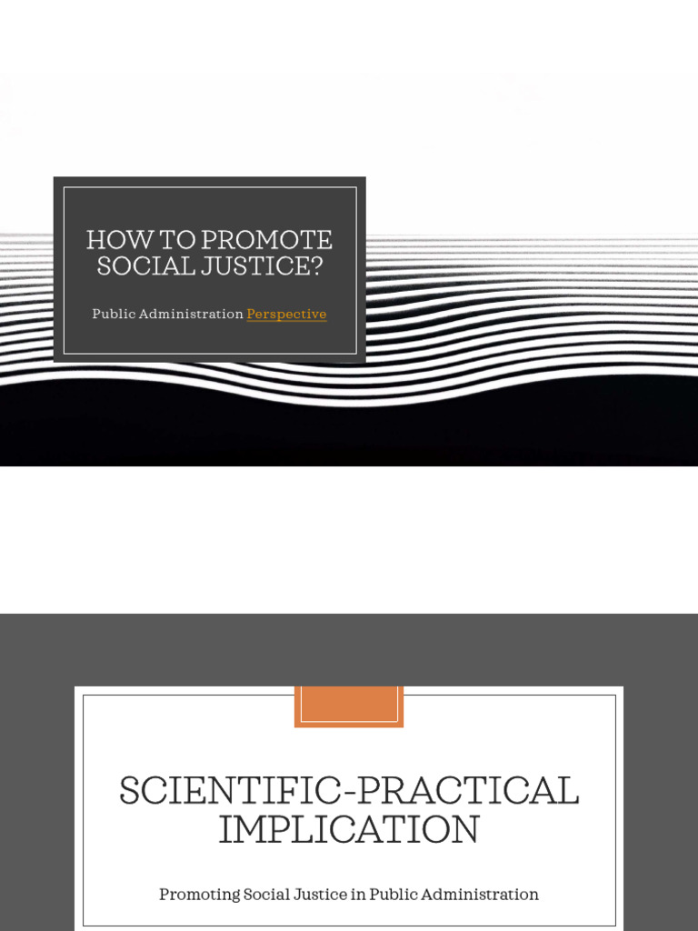 Promoting Social Justice in Public Admin | PDF | Policy | Justice