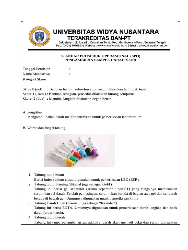 P9a - Pengambilan Sampel Darah Vena | PDF