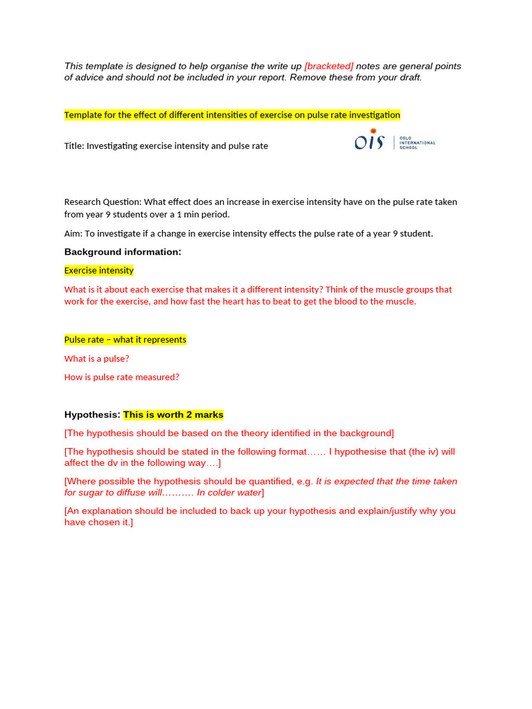Exercise Intensity and Pulse Rate Study | PDF | Dependent And ...