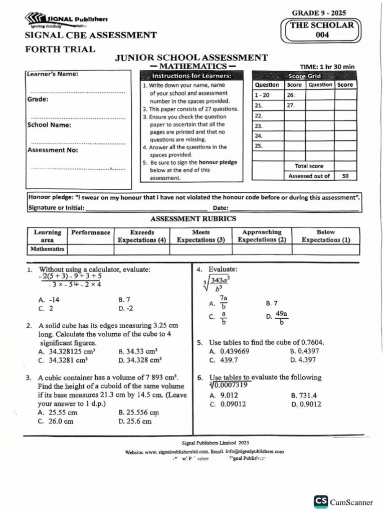 Mathematics G9 | PDF