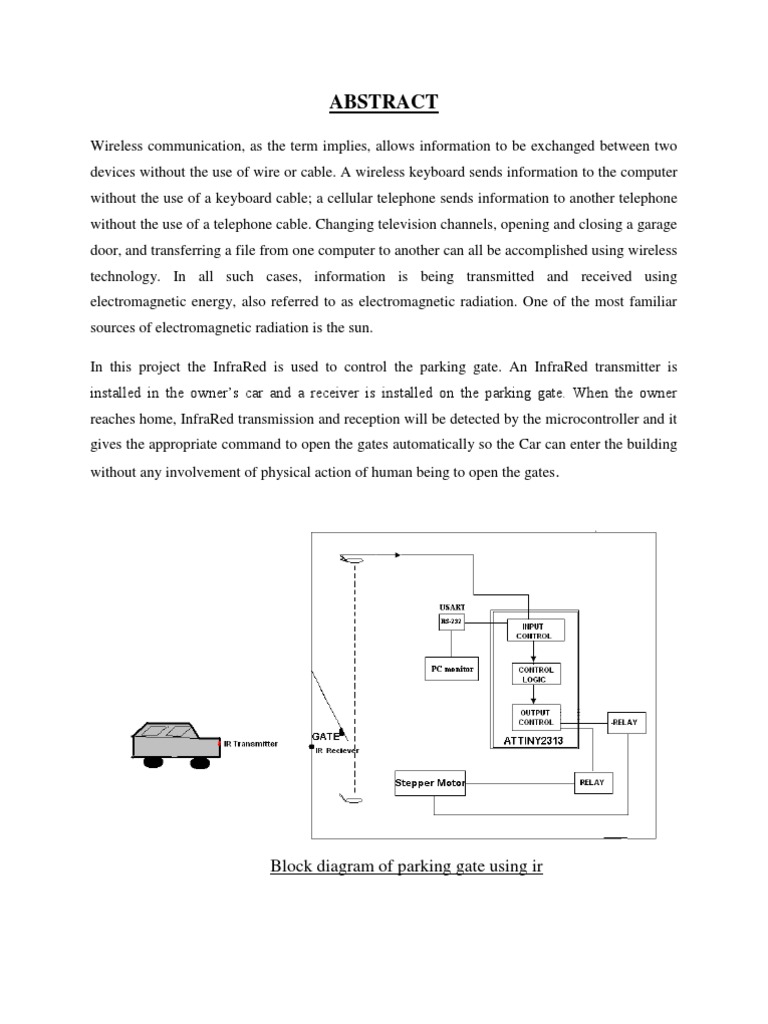 Parking Gate Using Infrared | PDF
