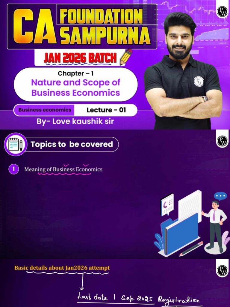 Nature and Scope of Business Economics 01 - Class Notes | PDF