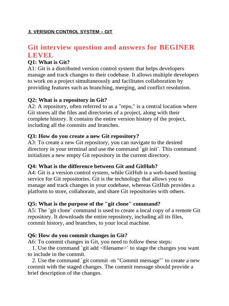 3 Version Control System - Git | PDF | Version Control | Utility Software