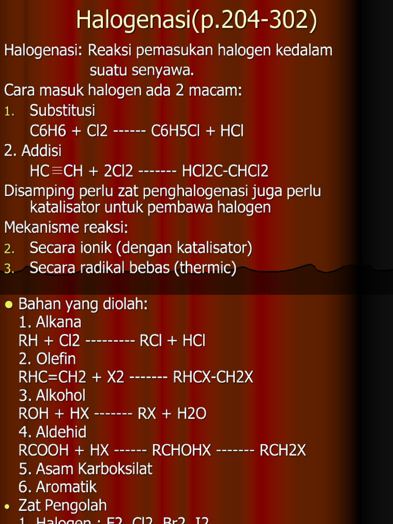 Halogenasi | PDF