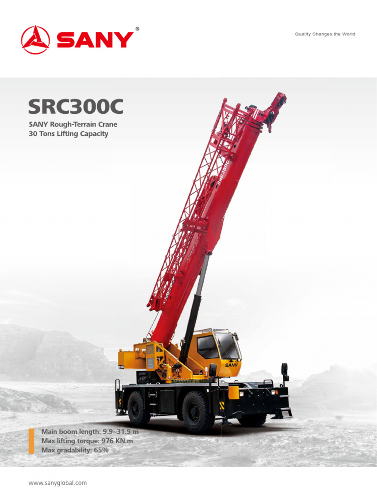 Sany Crane Brochure SRC300C 155539 | PDF | Crane (Machine) | Pump