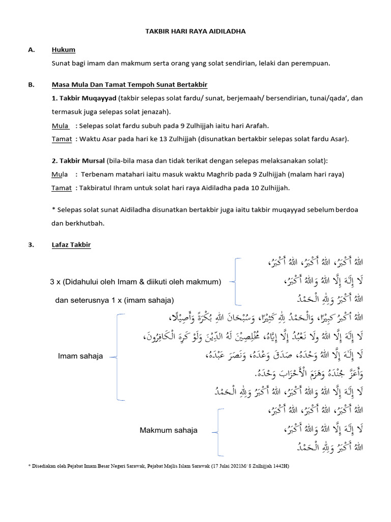 Takbir Raya | PDF