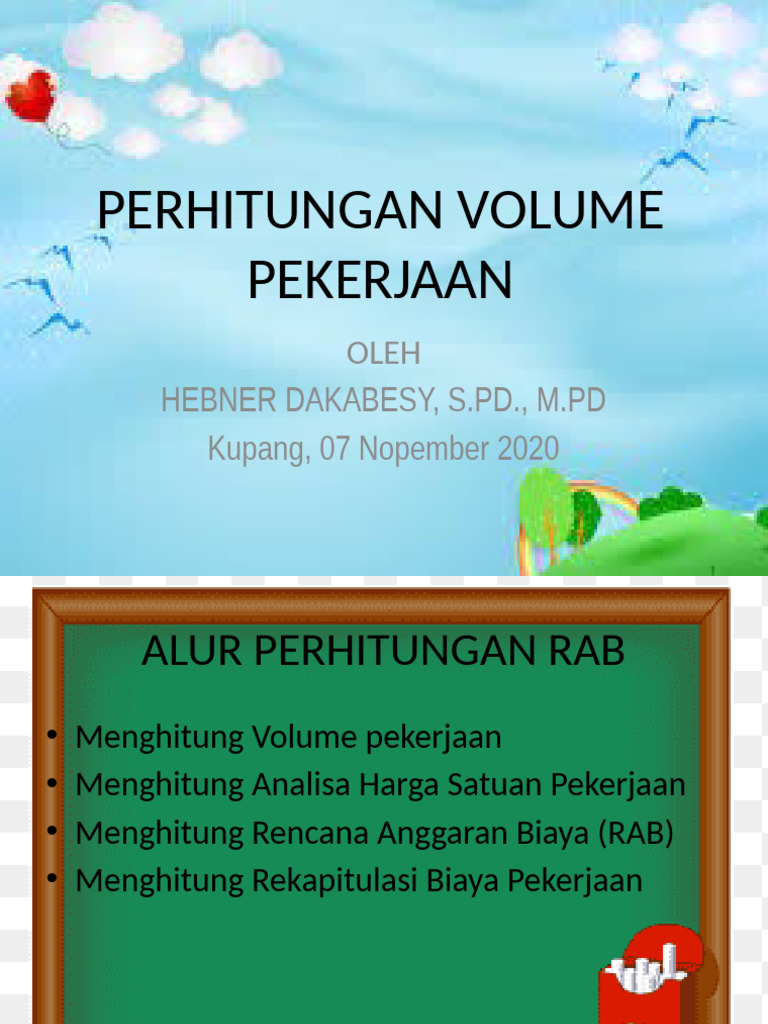 Panduan Perhitungan Volume Pekerjaan | PDF