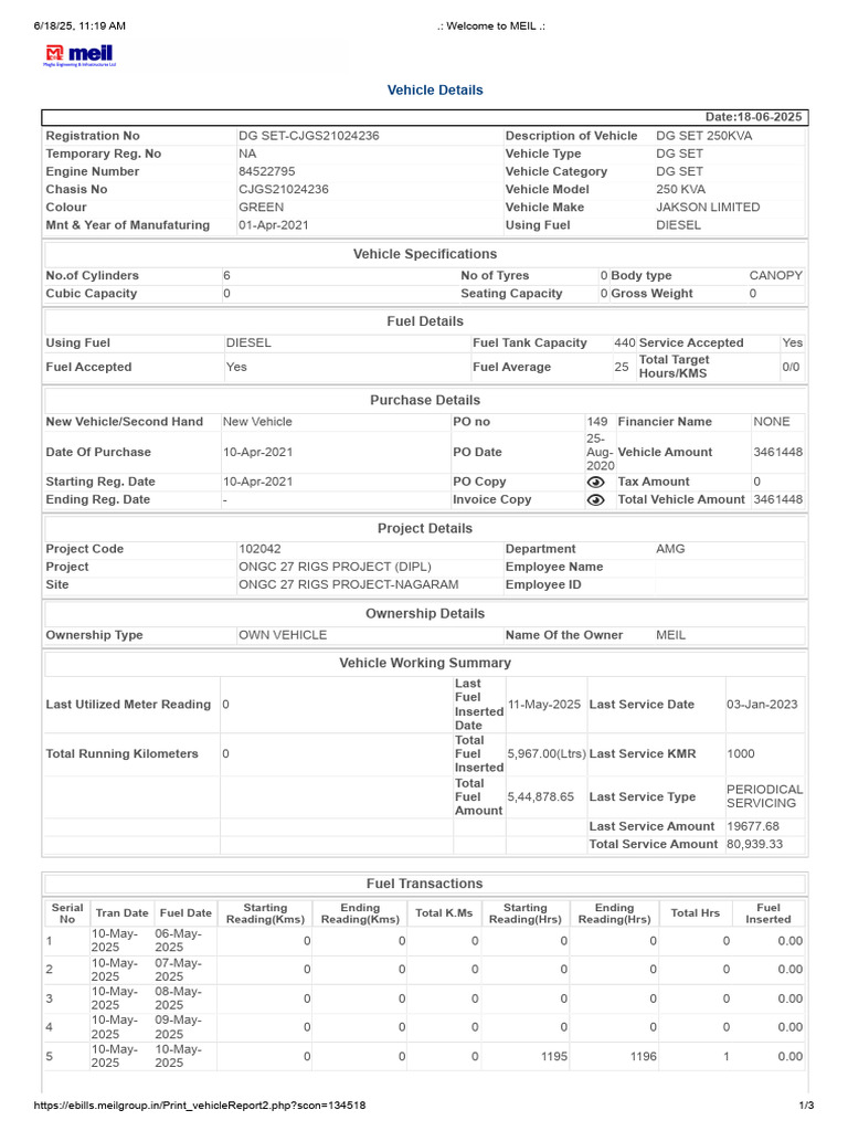 250 Kva DG (DG Set-Cjgs21024236) | PDF | Transport | Vehicles