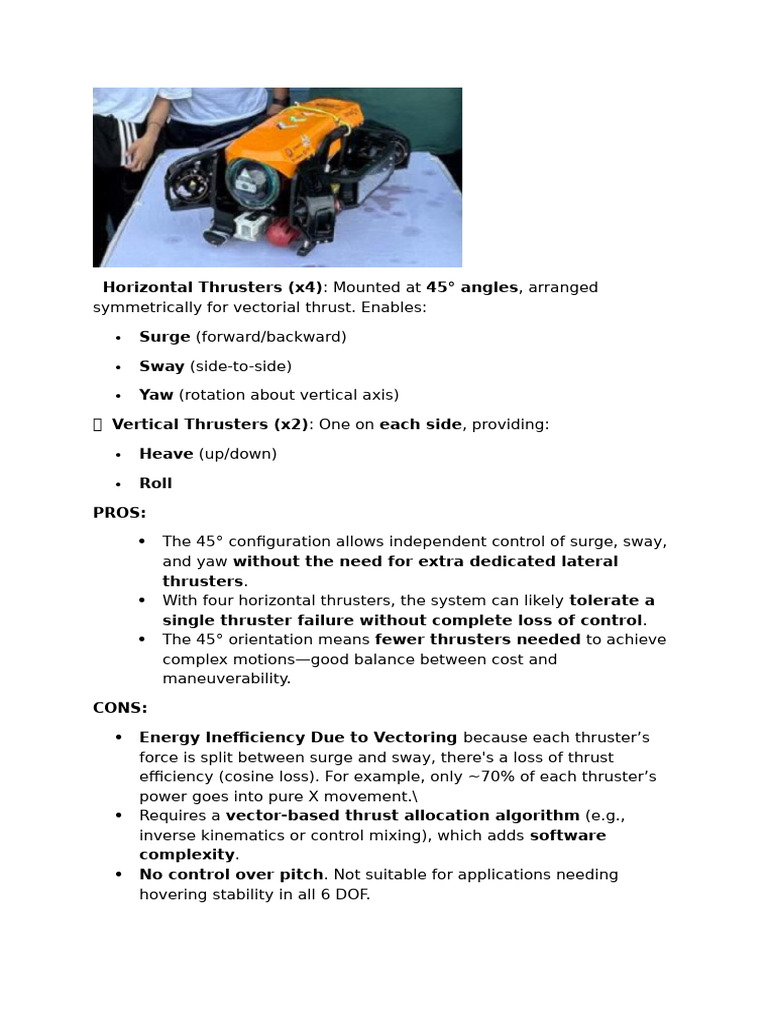 AUV Thruster Configurations | PDF | Rotation | Rocket Engine