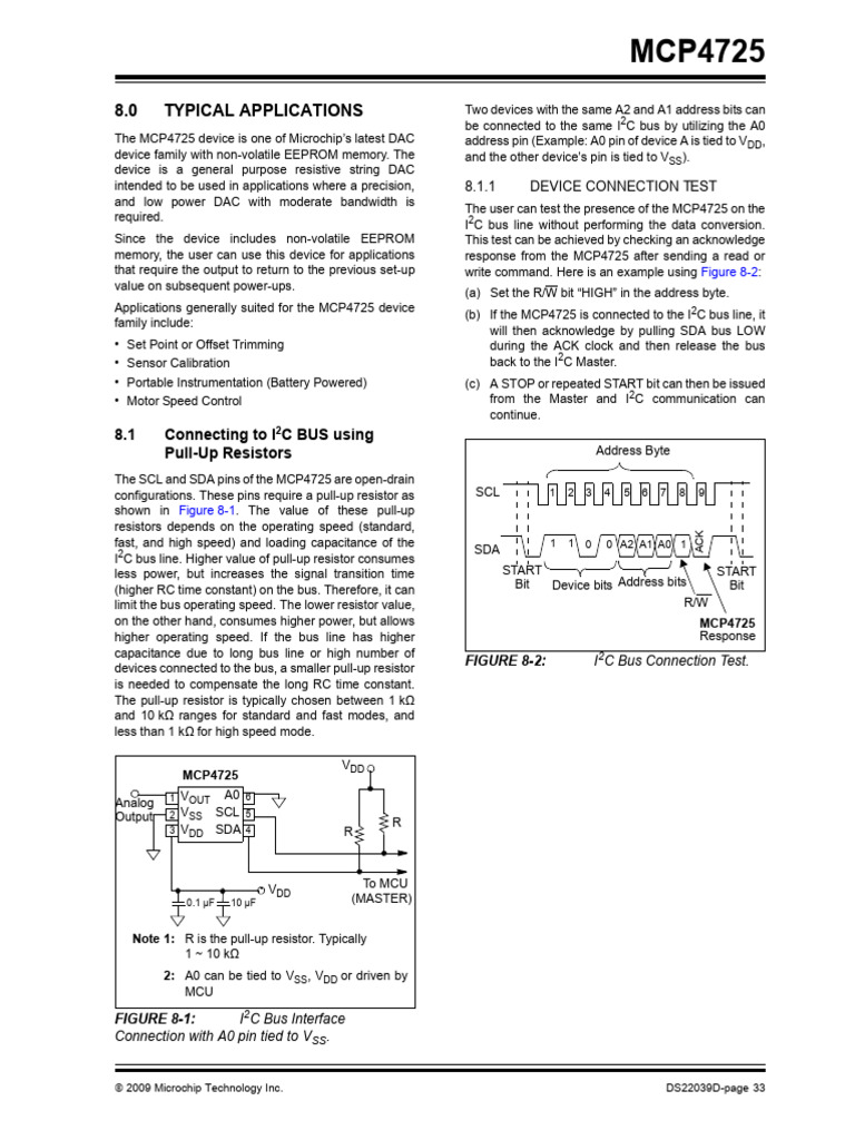 MCP4725 DAC Applications Guide | PDF | Capacitor | Power Supply