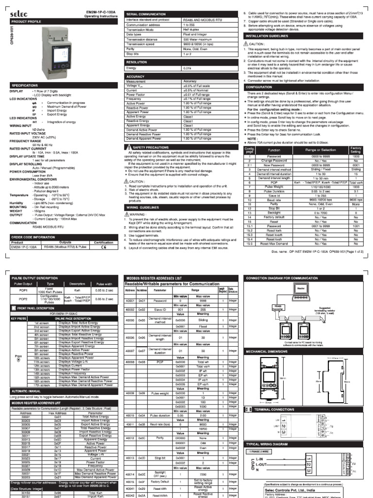 Em2m 1P C 100a | PDF