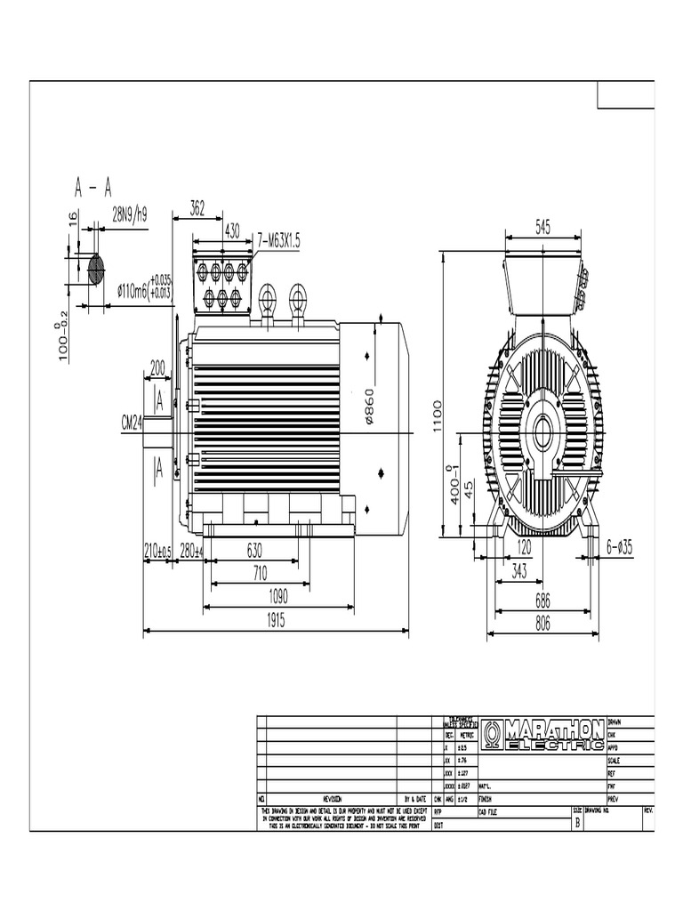Drawing - Lvx400xb-4-630kw b3 | PDF