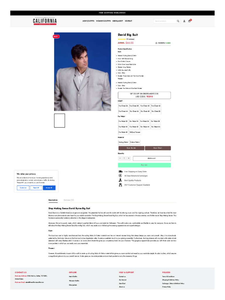 Www Thecaliforniaoutfits Com Product David Big Suit | PDF | Clothing ...