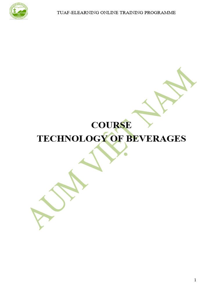 Lesson 5. Chapter 4. Production of Alcoholic Beverages | PDF | Fermentation | Malt