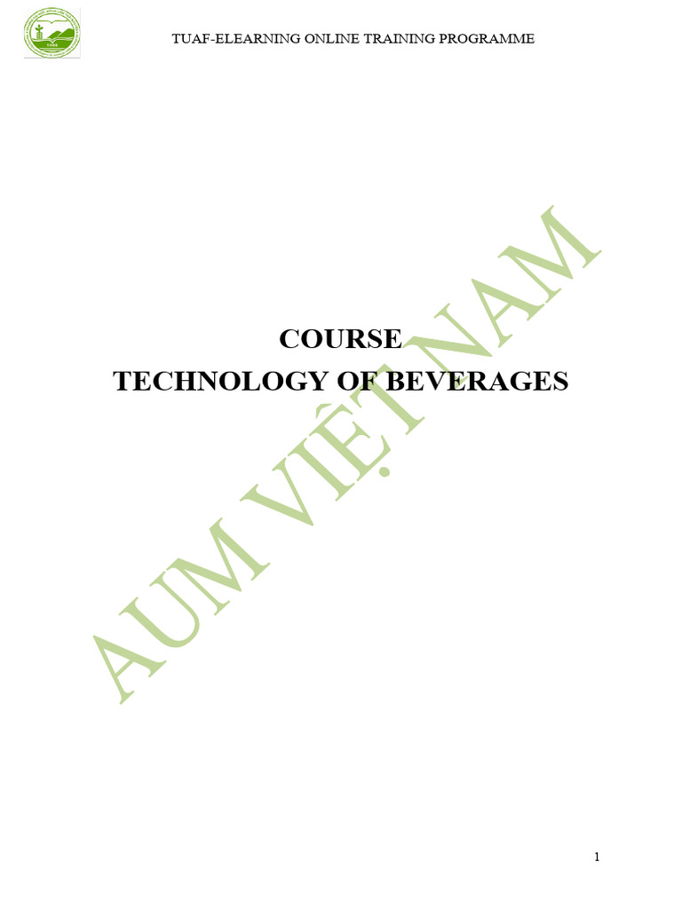 Lesson 1. Chapter 1. Introduction To Beverages | PDF | Drink | Alcoholic Beverages