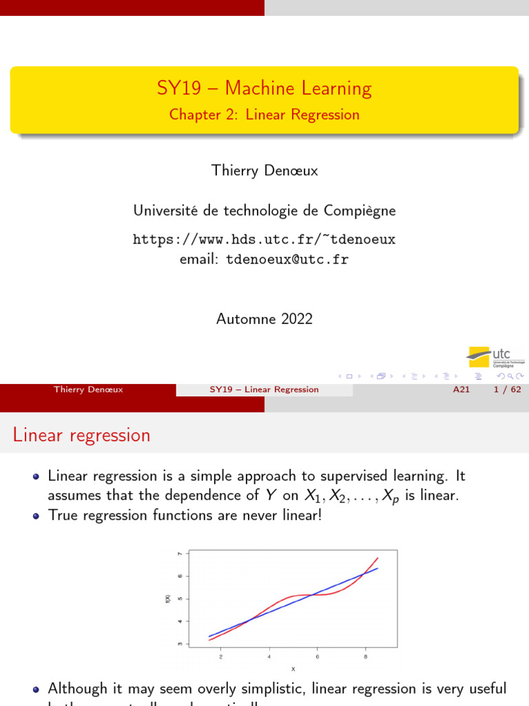 Sy19 A22 Cours2 | PDF | Ordinary Least Squares | Regression Analysis