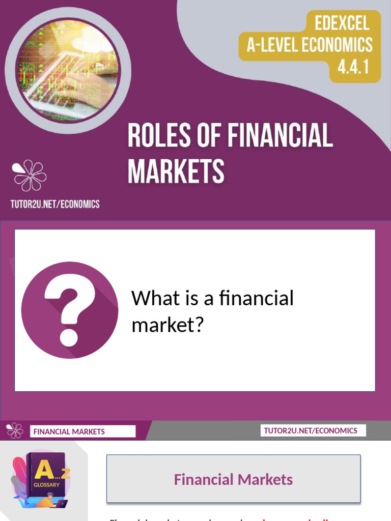 4 4 1 Financial Markets Roles | PDF | Money Supply | Bonds (Finance)