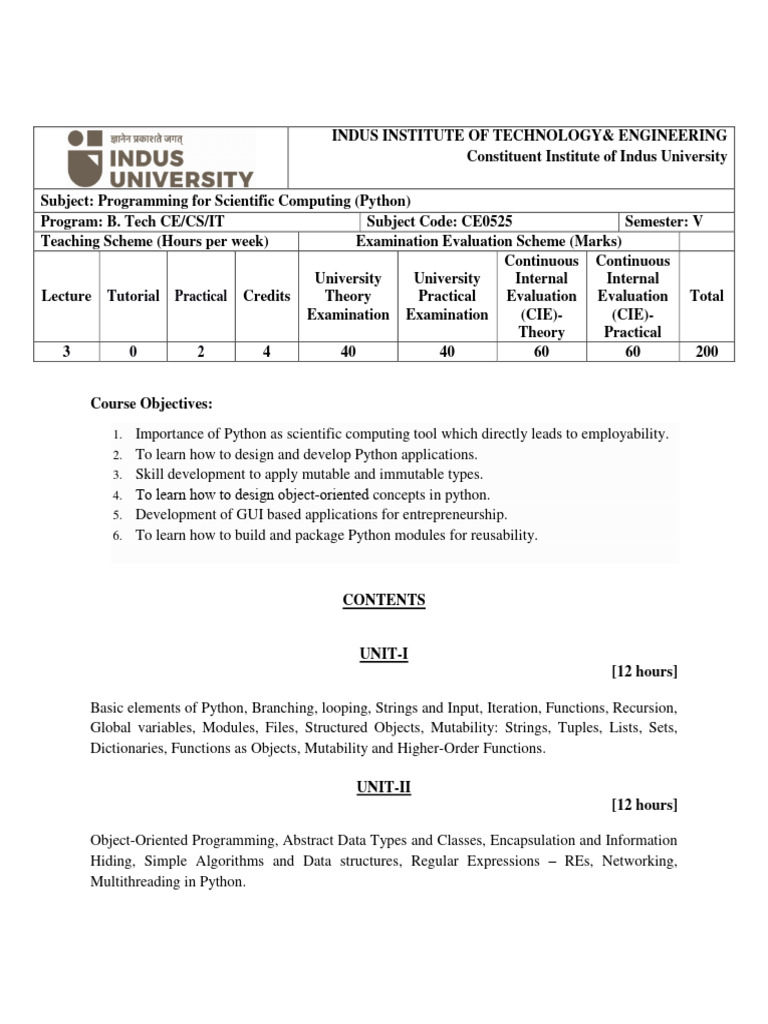 CE0525 - PSC (Programming For Scientific Computing) | PDF | Python (Programming Language ...