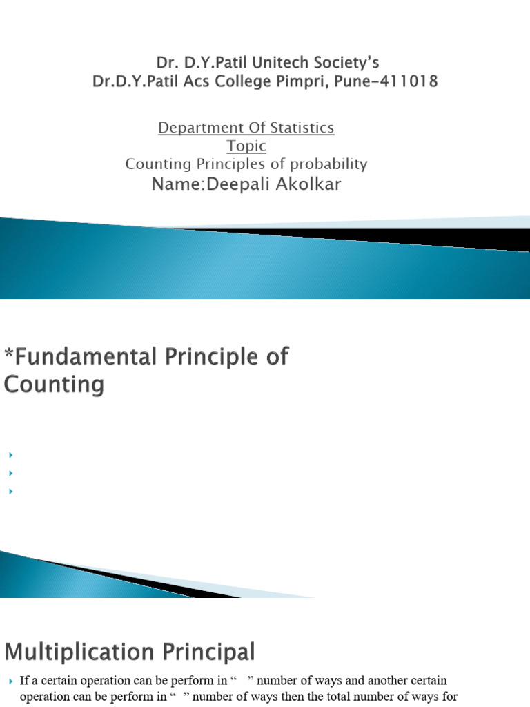 Principal of Counting | PDF | Mathematics
