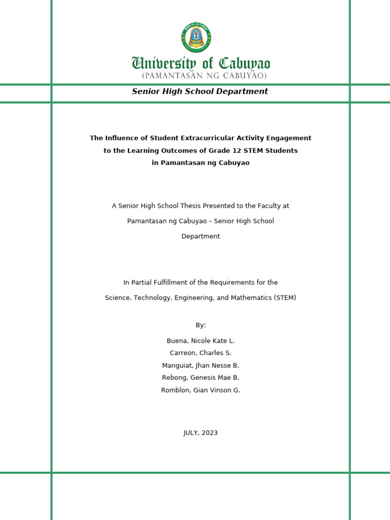 12 STEM E7 Group 10 Final Manuscript 1 | PDF | Constructivism (Philosophy Of Education) | Learning