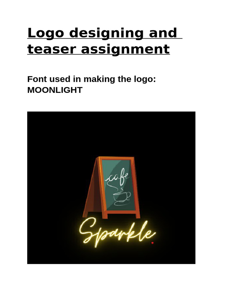 Logo Designing and Teaser Assignment | PDF