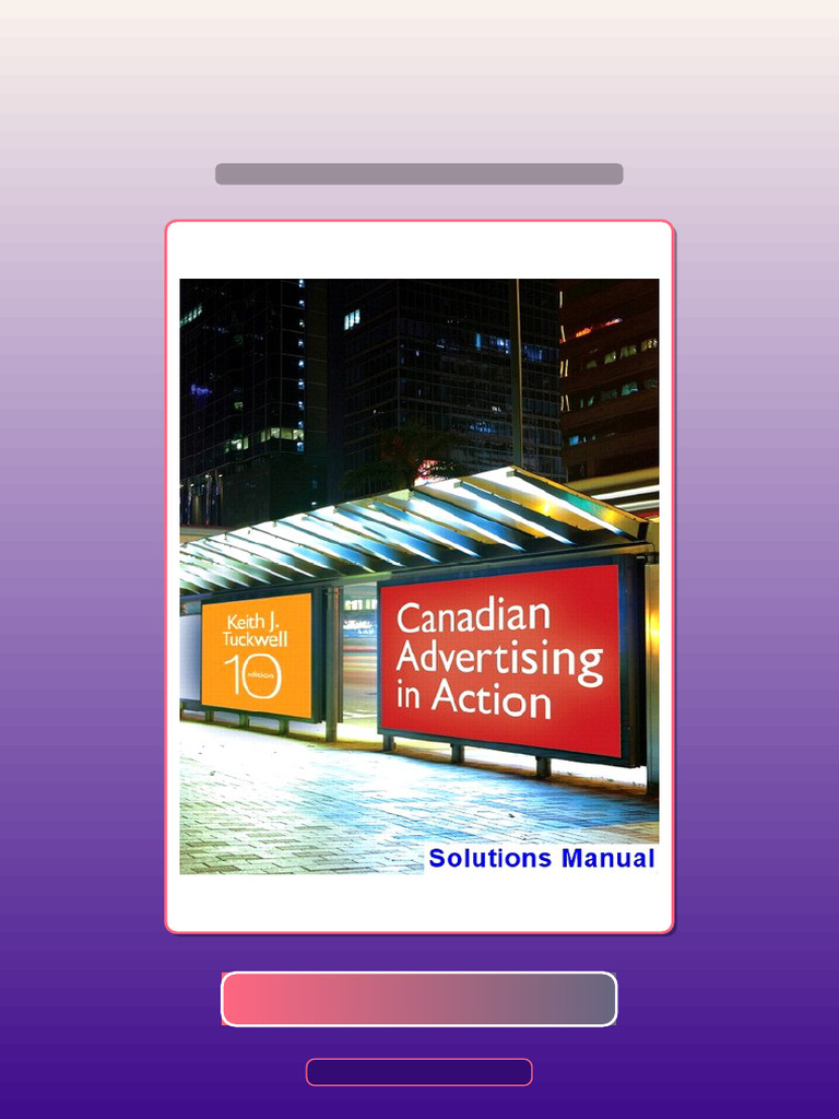 Canadian Advertising in Action Canadian 10th Edition Tuckwell PDF Download | PDF | Multiple ...