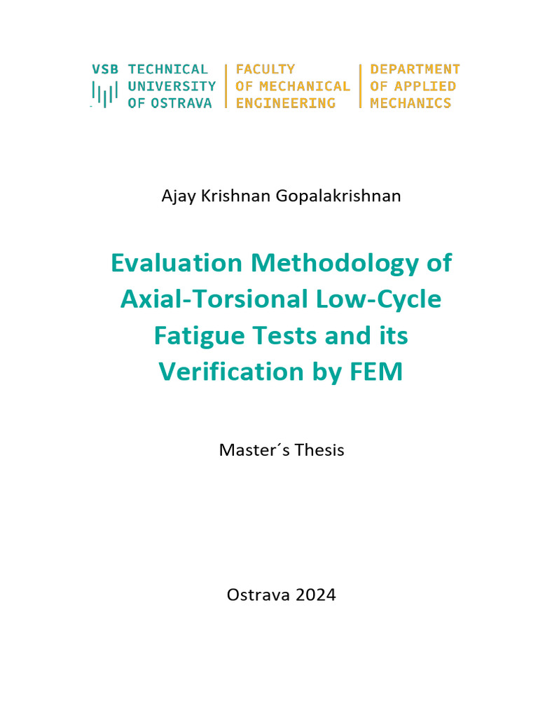 (9438) Evaluation Methodology of Axial Torsional Low Cycle Fatigue ...