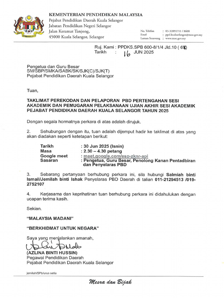 Taklimat Perekodan Dan Pelaporan PBD 30.6.2025 | PDF